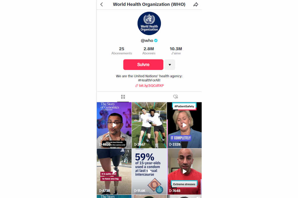 L’OMS et TikTok vont collaborer pour améliorer la diffusion d’informations scientifiquement ...
